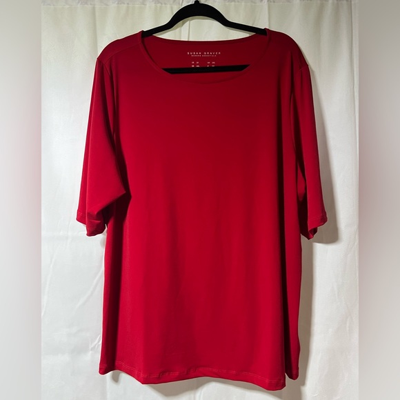 Susan Graver | Tops | Susan Graver Red Top 2x | Poshmark